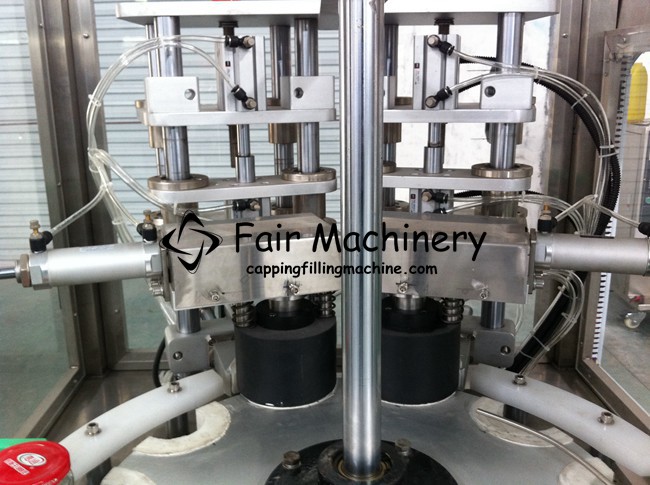 220V 7kw Capping Filling Machine Vacuum , 100ml Jam Jar Filling Machine