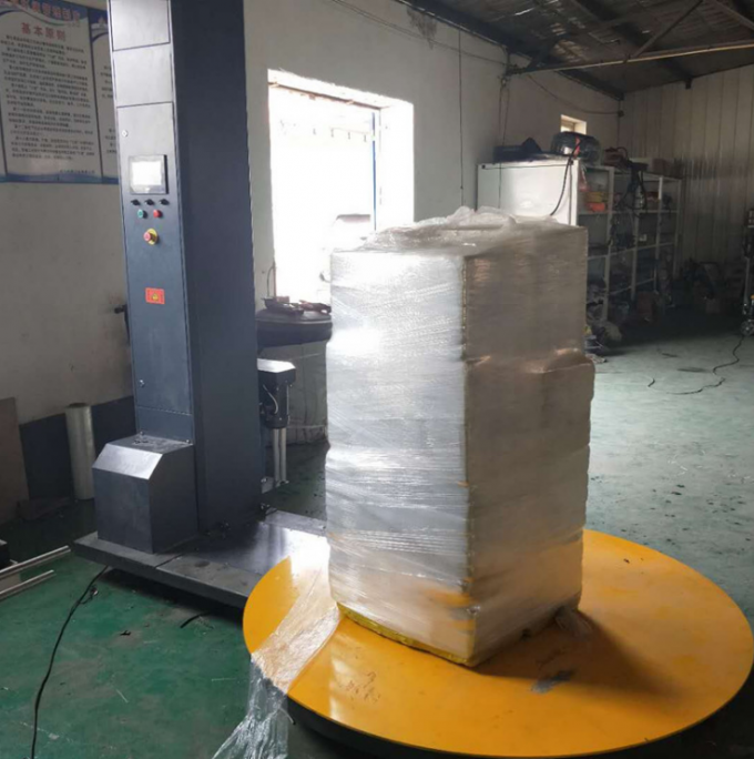 1.5KW 1500mm Skid Wrapping Machine , 110VAC Automatic Pallet Shrink ...