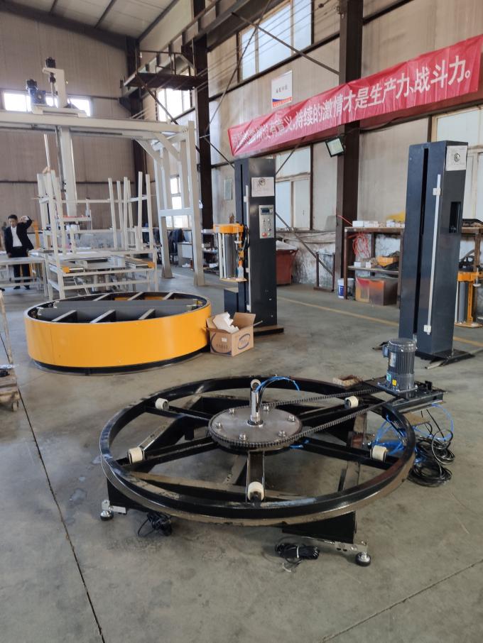 1.5KW 1500mm Skid Wrapping Machine , 110VAC Automatic Pallet Shrink ...